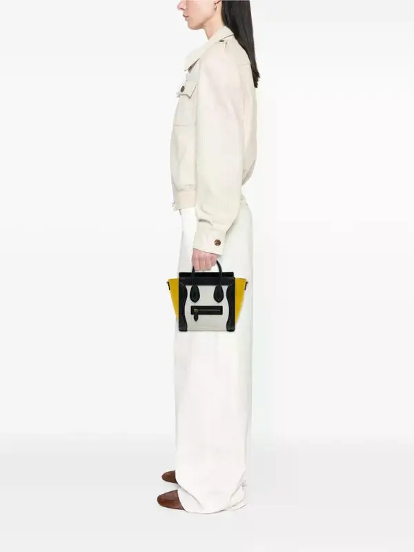 Celine Nano Luggage Tote Satchel - White