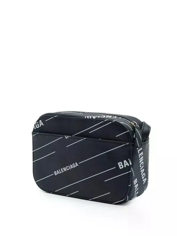 Balenciaga Leather Logo Print Camera Bag Xs