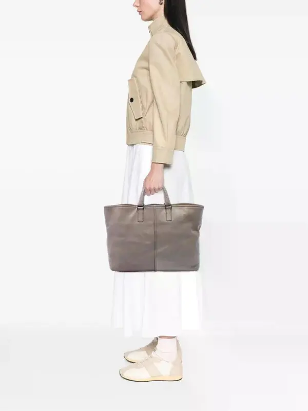 Bottega Veneta Calfskin Intrecciato Handle Tote Bag