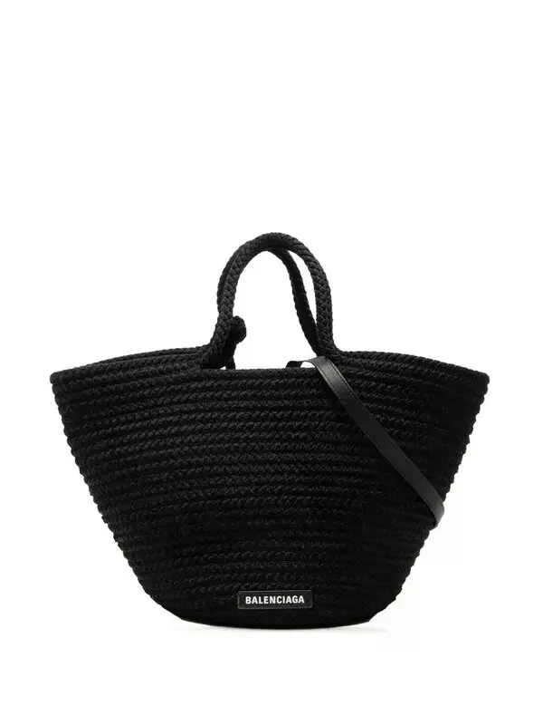 Balenciaga Small Ibiza Basket Bag Satchel - Black