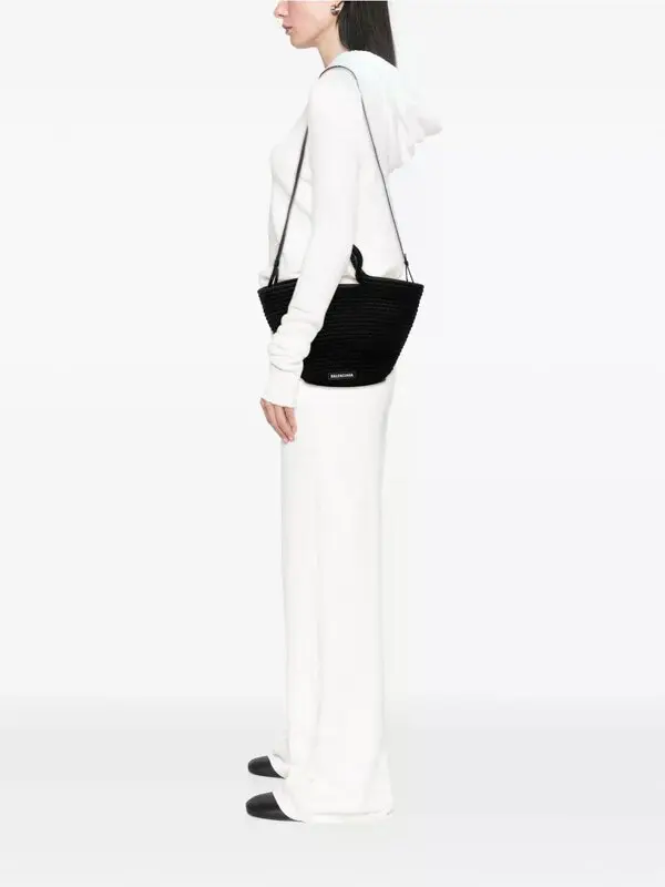 Balenciaga Small Ibiza Basket Bag Satchel - Black