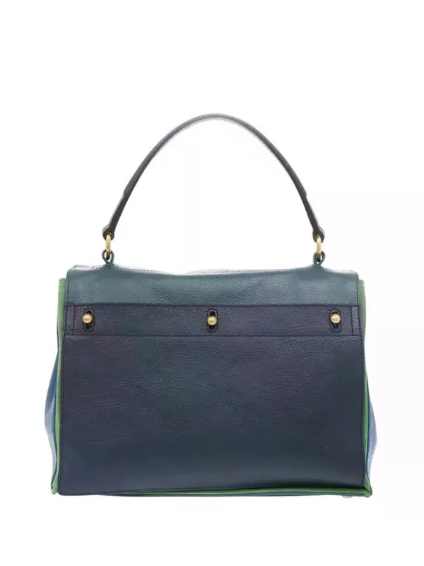 Saint Laurent 2000-2015 Medium Tricolor Leather Muse Two Satchel