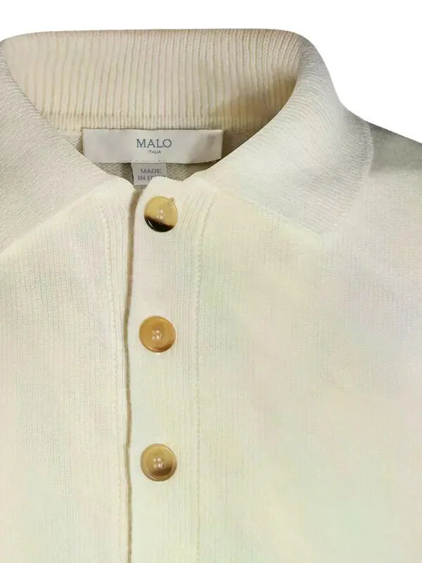 Malo Cashmere Long-sleeve Polo-collar Sweater