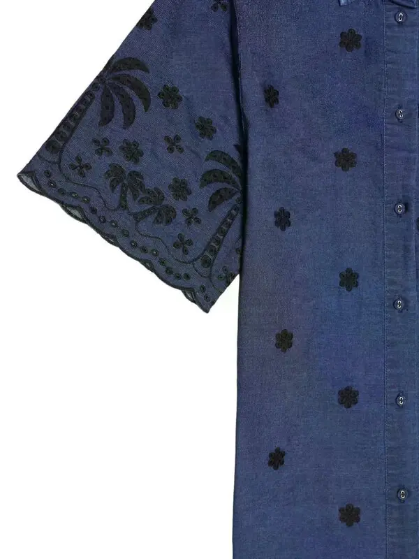 MC2 SAINT BARTH Palm-tree Shirt Dress
