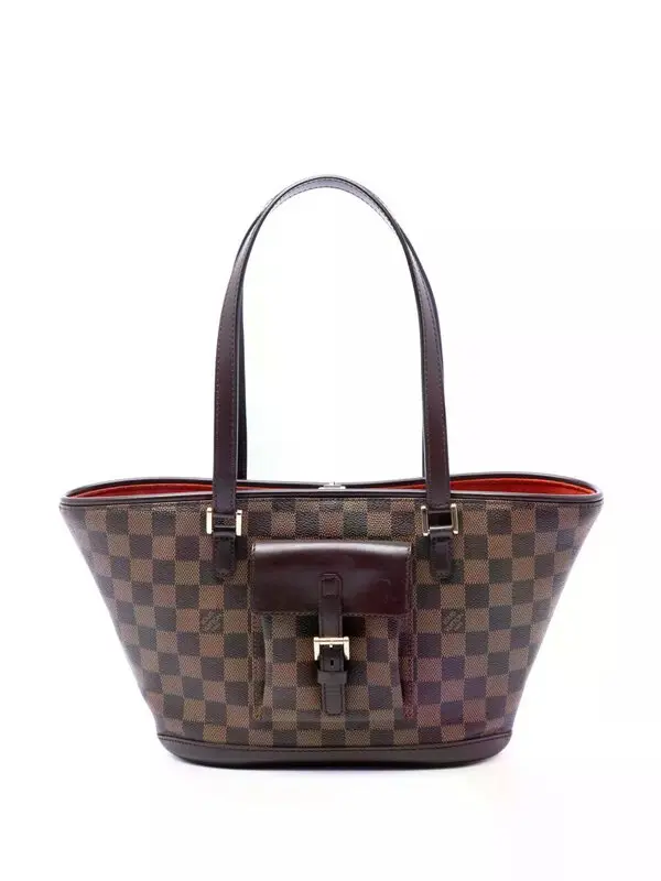 LOUIS VUITTON 2004 Damier Ebene Manosque Pm Shoulder Bag