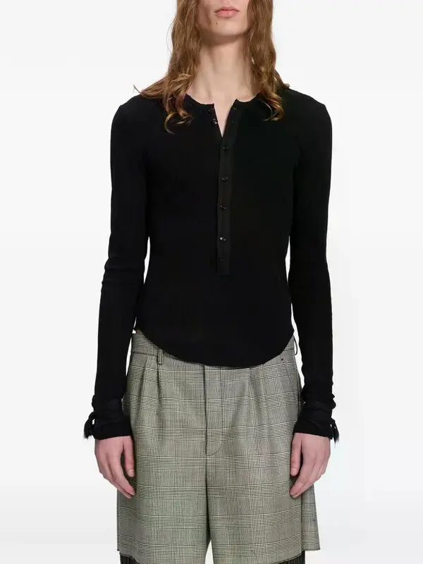 ANN DEMEULEMEESTER Pointelle-knit T-shirt