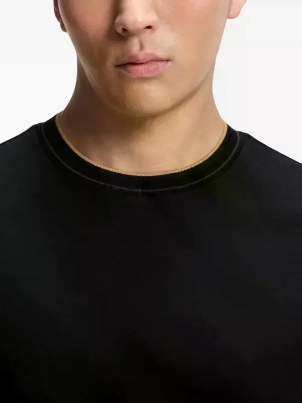 BOSS Slim-fit Contrast-trim T-shirt