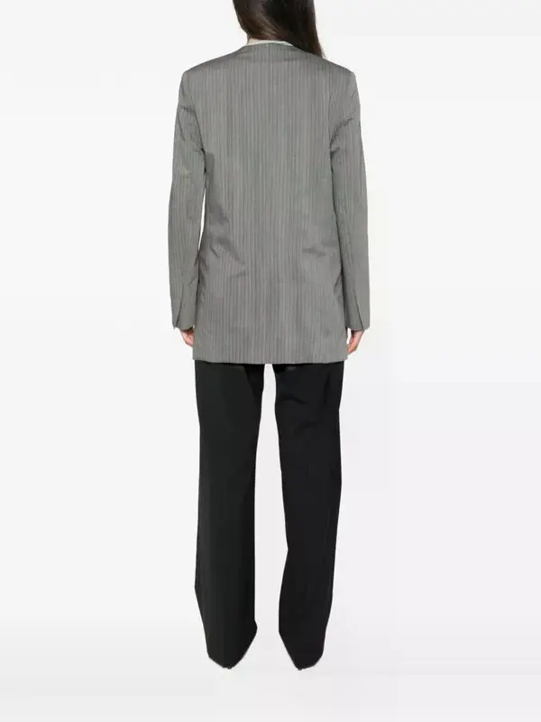 Alberta Ferretti Pinstriped Double-breasted Blazer