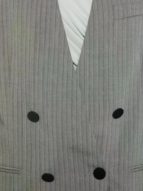 Alberta Ferretti Pinstriped Double-breasted Blazer