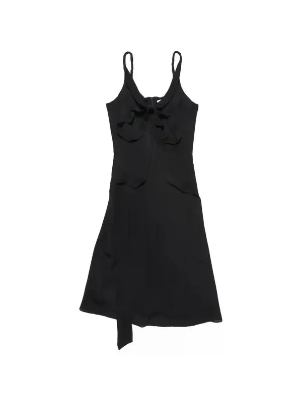 Acne Studios Bow-detail Silk Midi Dress - Black