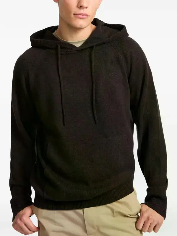 YVES SALOMON Drawstring Raglan-sleeve Hoodie - Brown