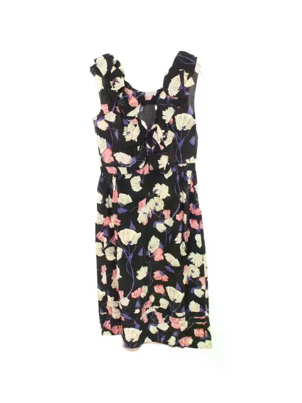Prada 2010s Floral-print Frill Mini Dress
