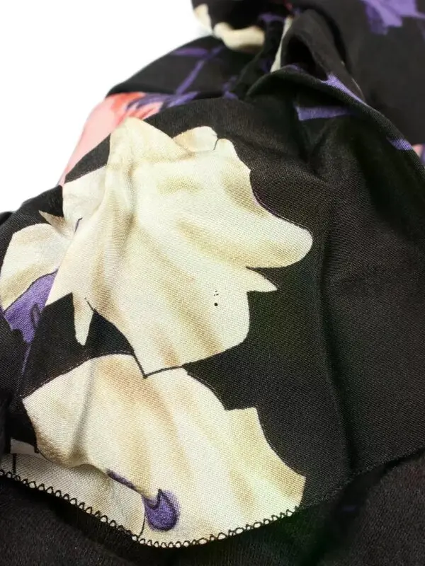 Prada 2010s Floral-print Frill Mini Dress