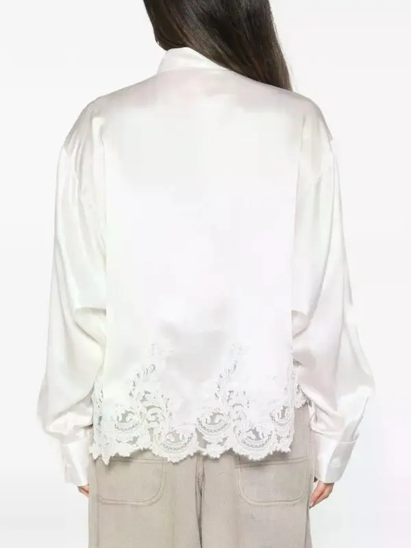 Ermanno Scervino Lace-trim Satin Shirt