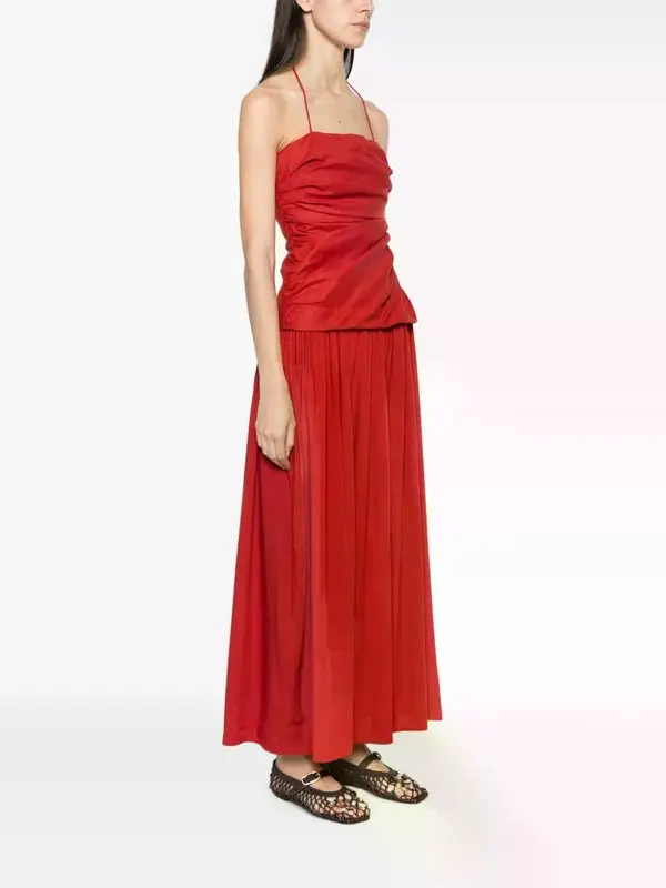 Faithfull The Brand Notte Ruched-bodice Maxi Dress