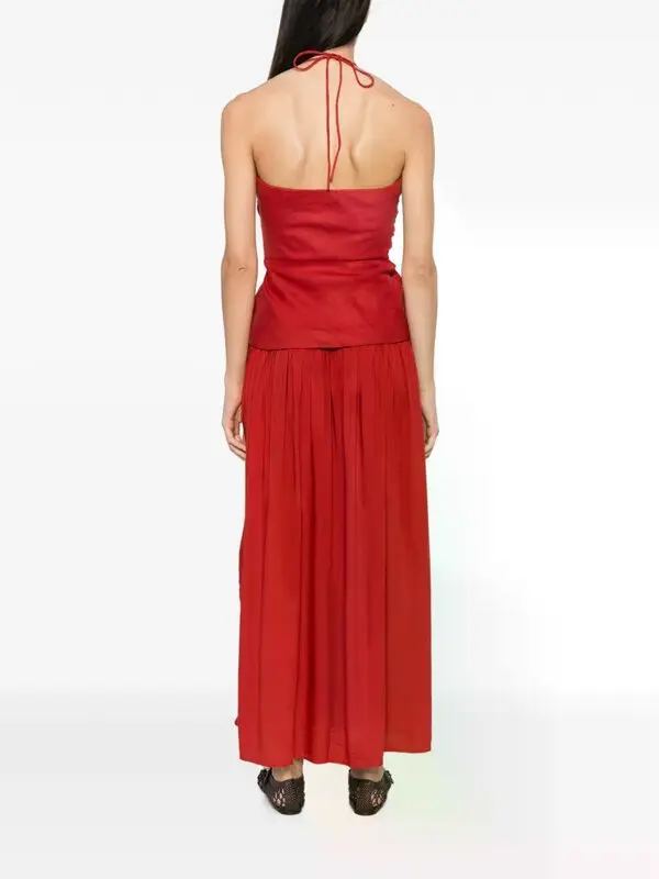 Faithfull The Brand Notte Ruched-bodice Maxi Dress