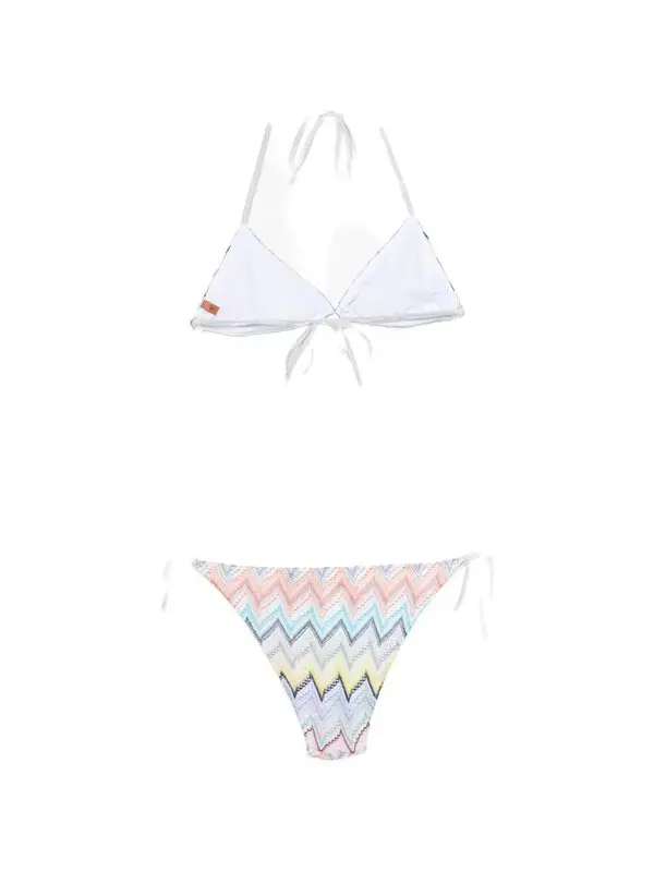 Missoni Zigzag-knit Triangle Bikini
