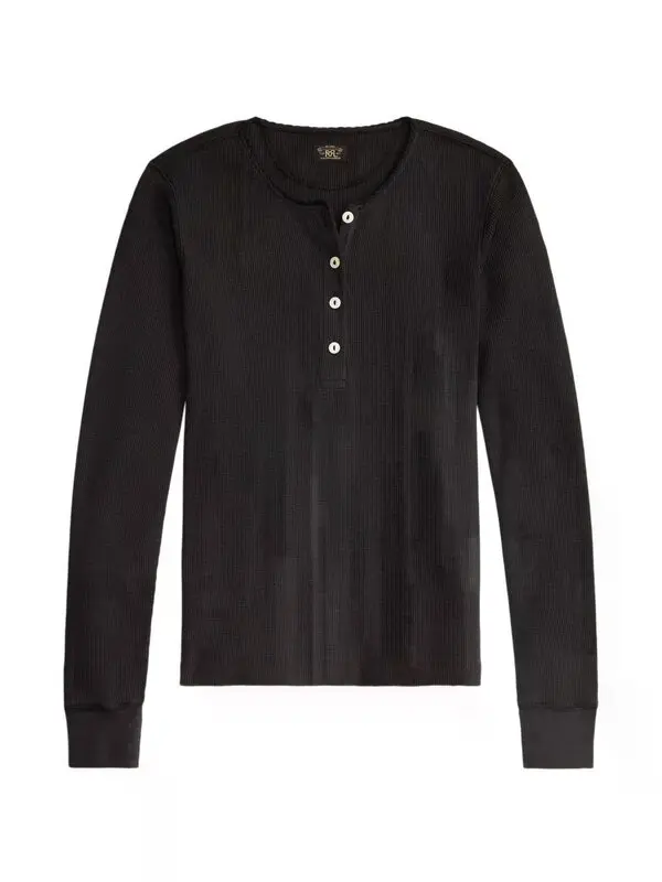 Ralph Lauren Long Sleeve Polo Top - Black