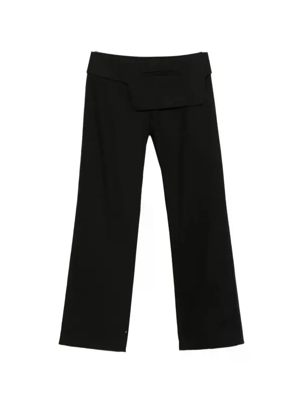 ST. AGNI Belt-detail Straight-leg Trousers - Black