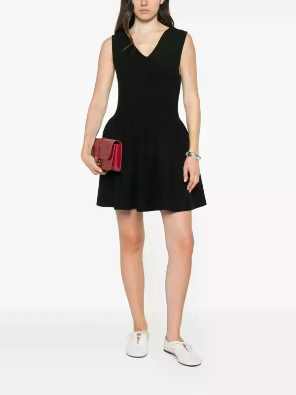 LISA YANG V-neck Mini Dress - Black