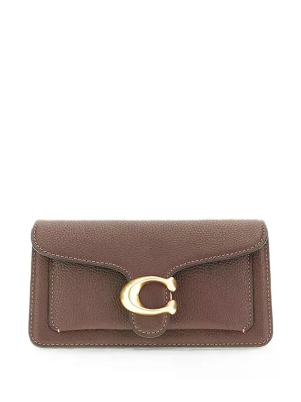 COACH Logo-plaque Pebbled-leather Shoulder Bag