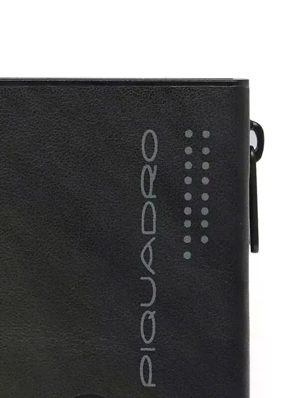 PIQUADRO Logo-print Leather Cardholder