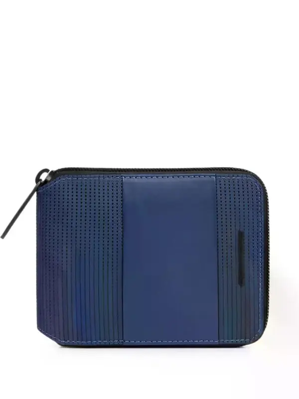 PIQUADRO Mesh-panelled Zip-around Wallet