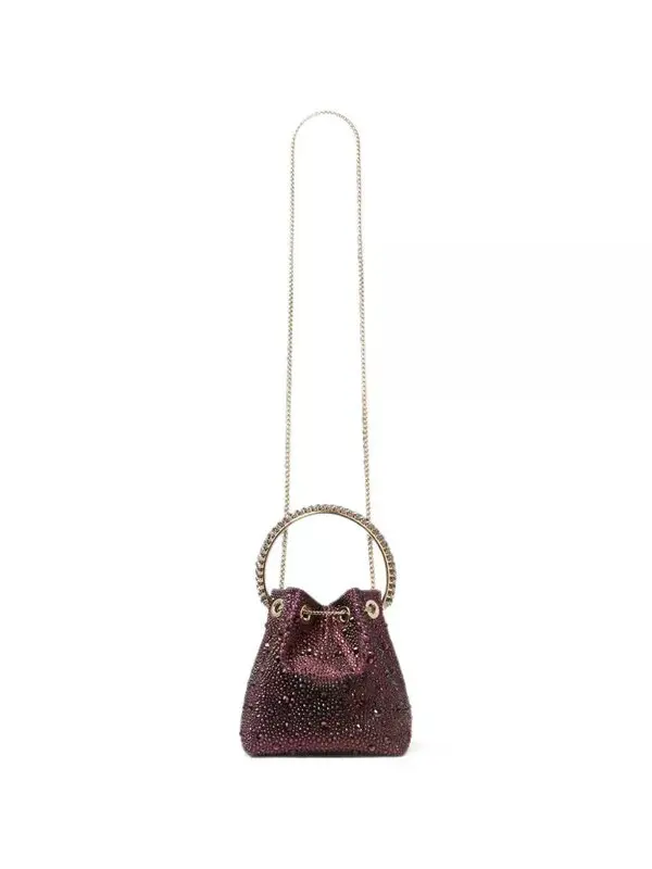 JIMMY CHOO Bon Bon Bucket Bag With Crystal Handle