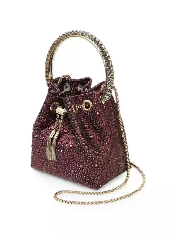 JIMMY CHOO Bon Bon Bucket Bag With Crystal Handle