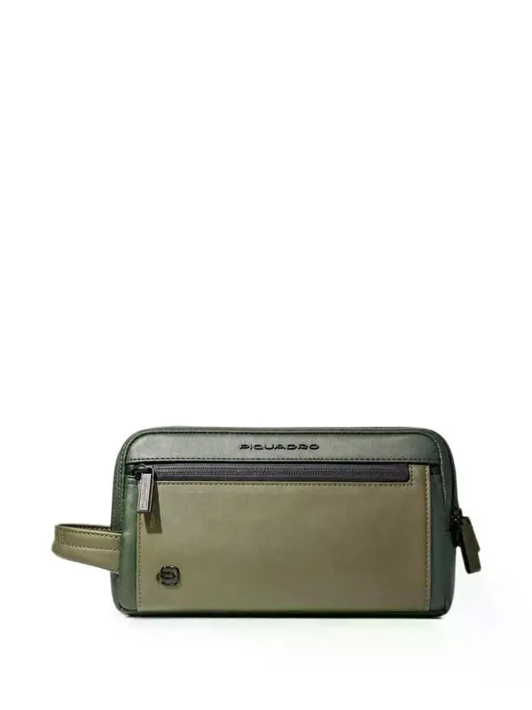 PIQUADRO Logo-plaque Zip-fastening Wash Bag