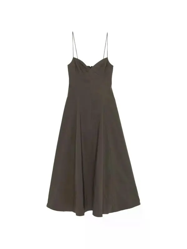 ST. AGNI Cami Panelled Midi Dress - Brown