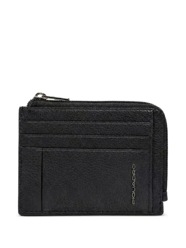 PIQUADRO Logo-plaque Zipped Card Holder