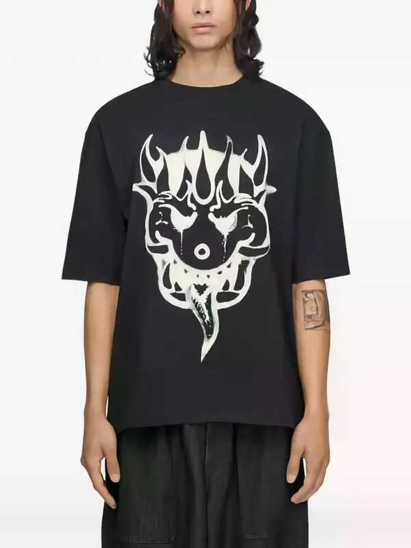 Y3 Yaksha Graphic-print T-shirt - Black