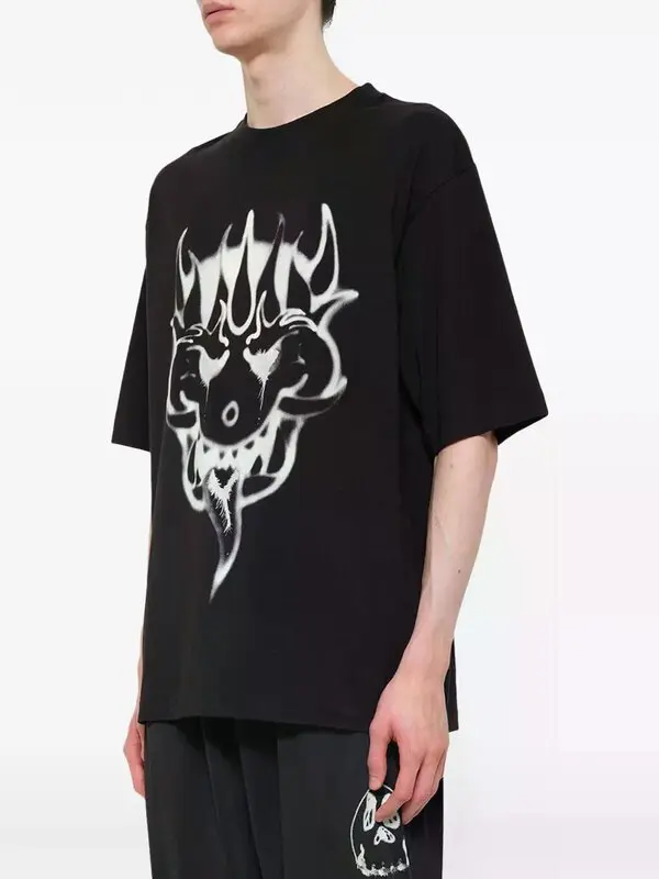 Y3 Yaksha Graphic-print T-shirt - Black