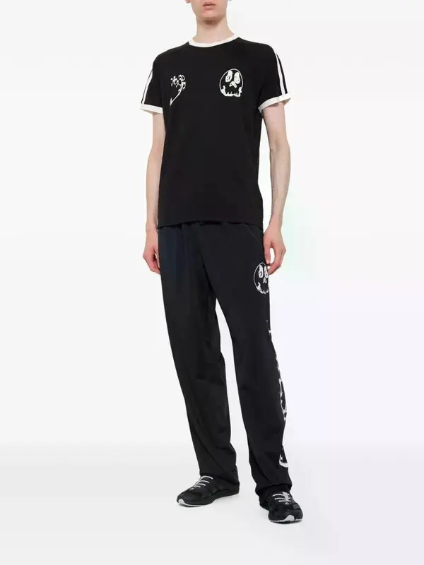 Y3 Skull-print 3-stripes T-shirt