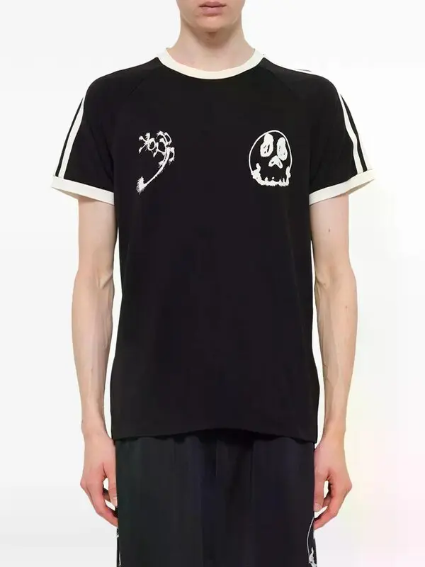 Y3 Skull-print 3-stripes T-shirt