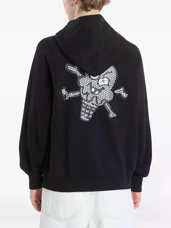 BILLIONAIRE BOYS CLUB - ICE CREAM Running Dog Rhinestone Hoodie - Black