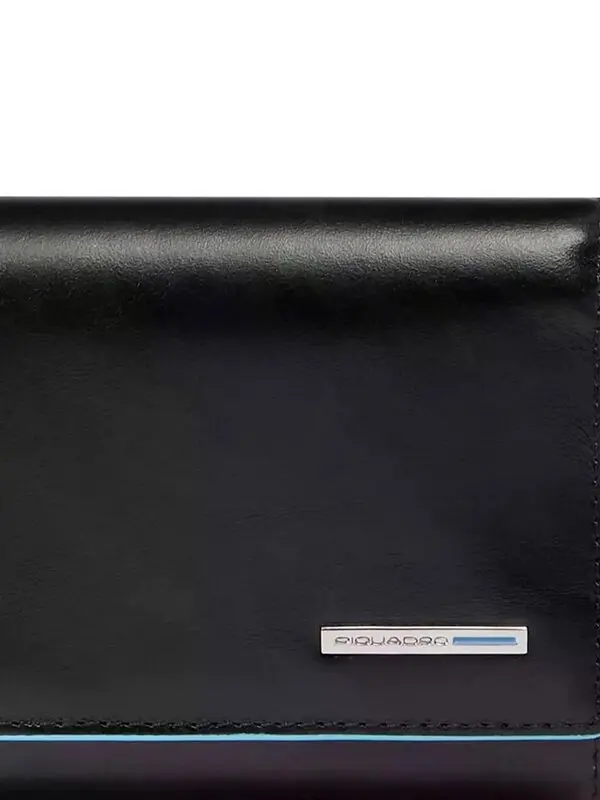 PIQUADRO Logo-plaque Leather Wallet - Black