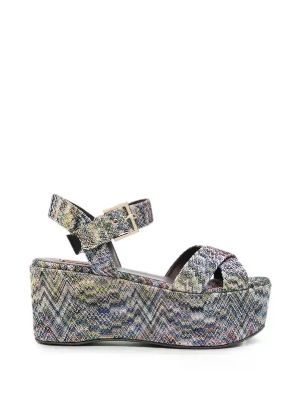 Missoni Zigzag-knit Platform Sandals