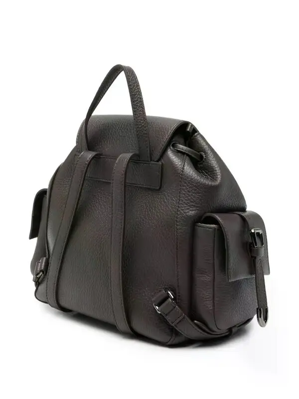 Brunello Cucinelli Sartorial Grainy Leather Backpack - Brown