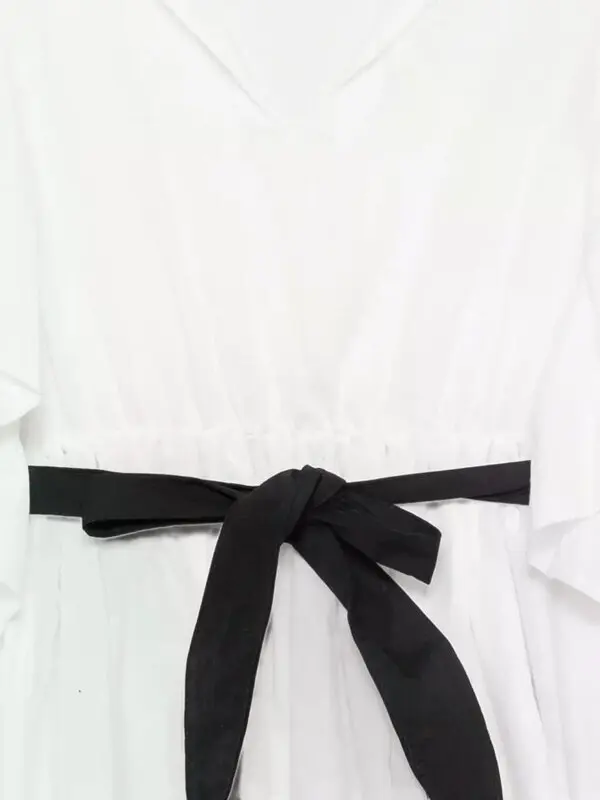 KAOS Ruffled Belted Blouse