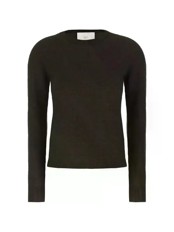 VANISE Crew-neck Long-sleeve Sweater - Brown