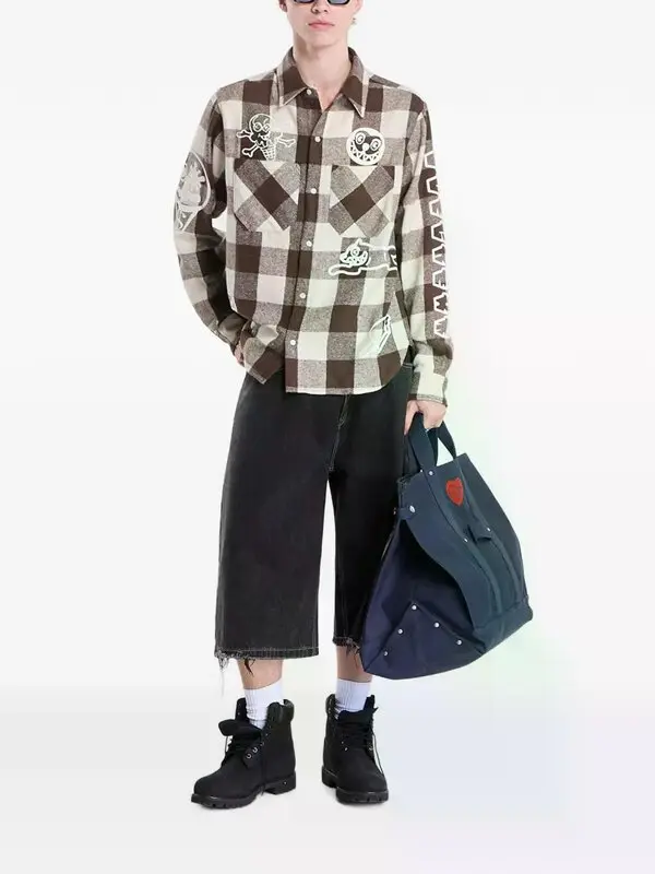 BILLIONAIRE BOYS CLUB - ICE CREAM Logo-print Checked Shirt