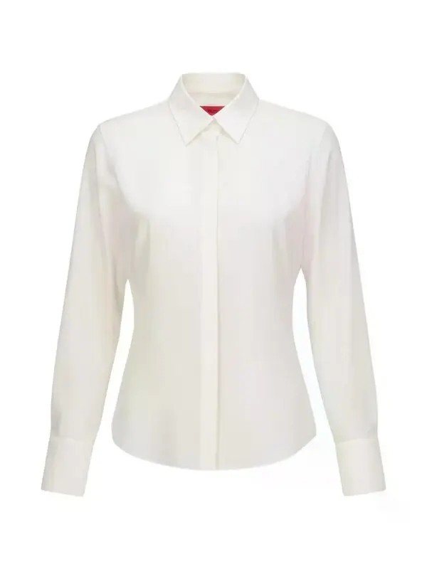 Isaia Concealed-placket Long-sleeve Shirt