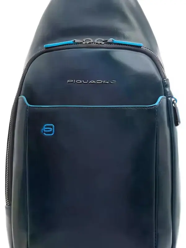PIQUADRO Logo-plaque Leather Backpack