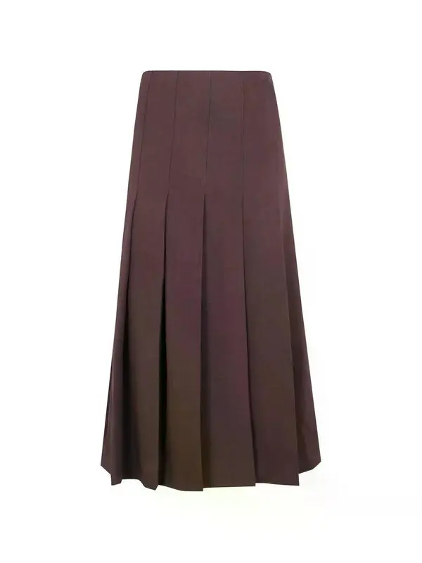 DRHOPE Asymmetric Pleated Midi Skirt