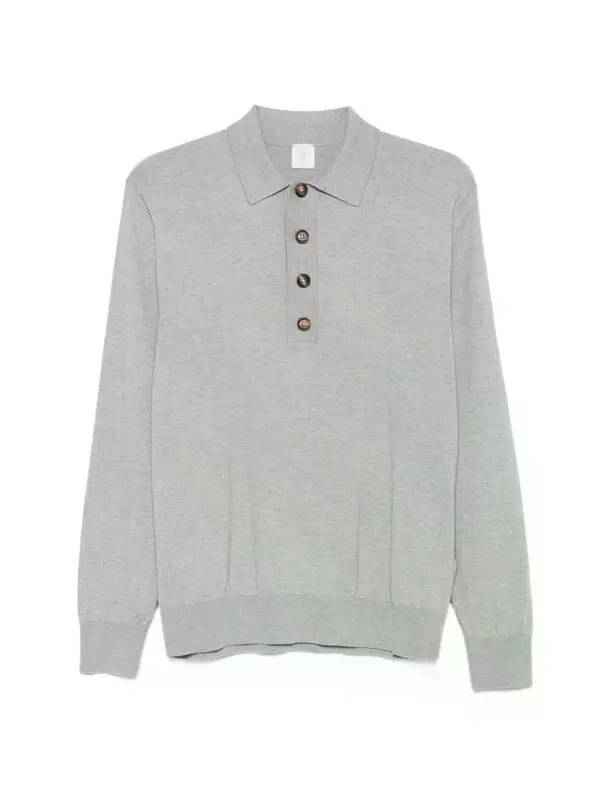 Eleventy Long-sleeve Polo Shirt