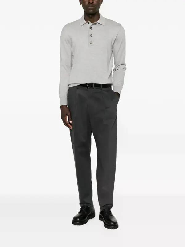 Eleventy Long-sleeve Polo Shirt