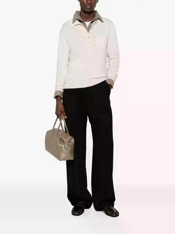 19.61 MILANO Miura Button-up Chest-pocket Polo Top