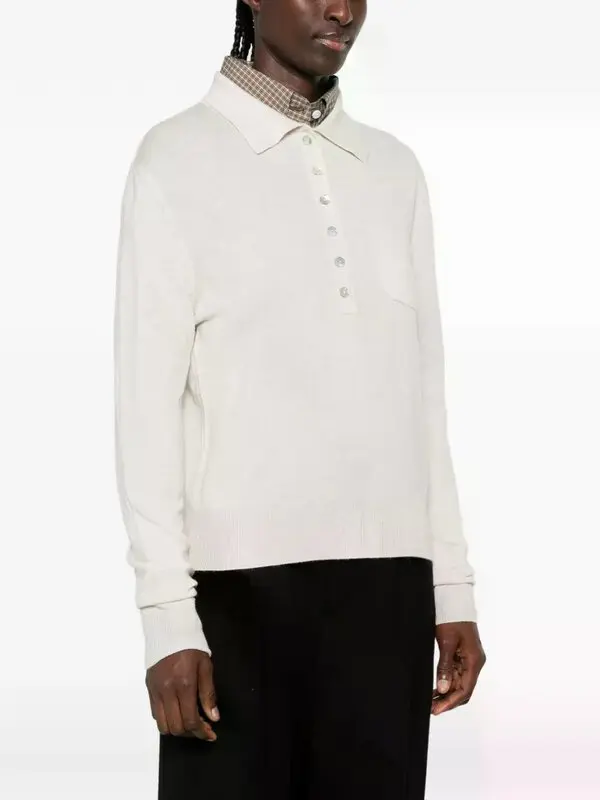 19.61 MILANO Miura Button-up Chest-pocket Polo Top